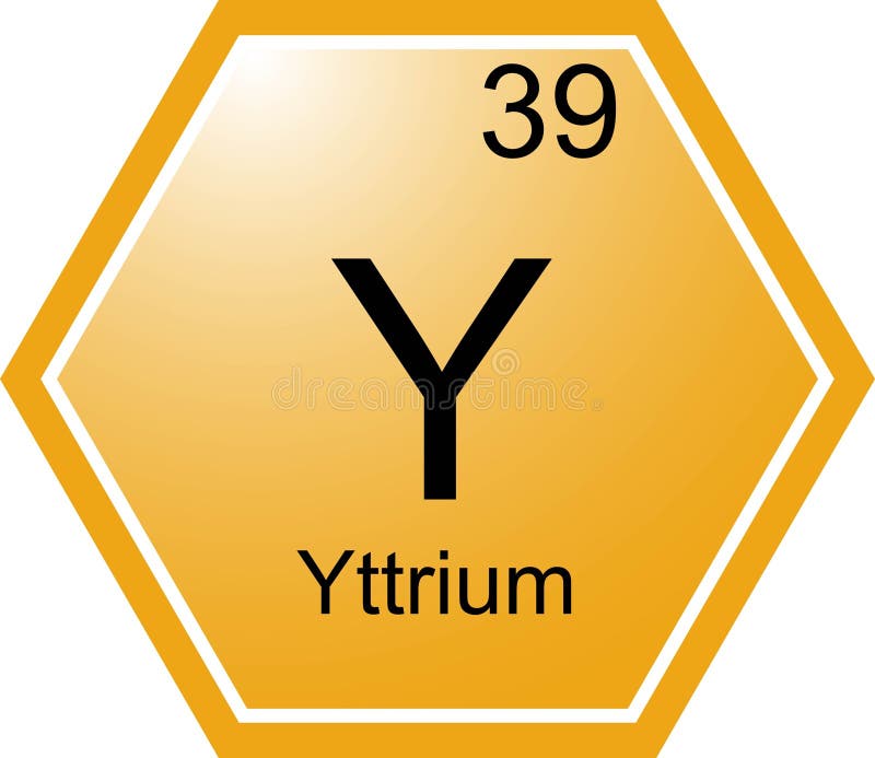 The Icon of the Yttrium Element. Stock Vector - Illustration of ...