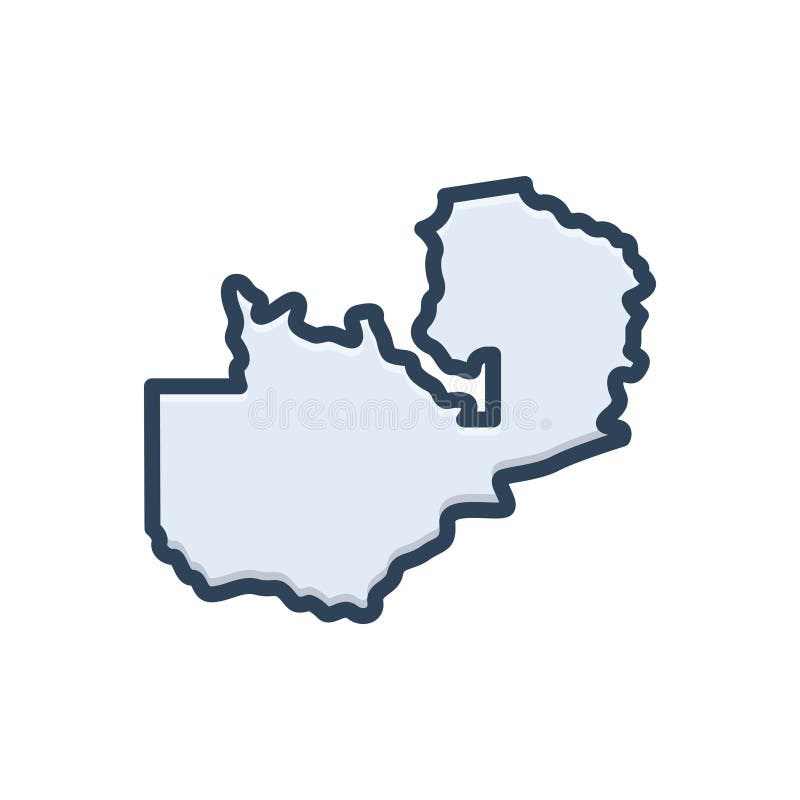 Color Illustration Icon for Zambia, Map and Country Stock Vector ...