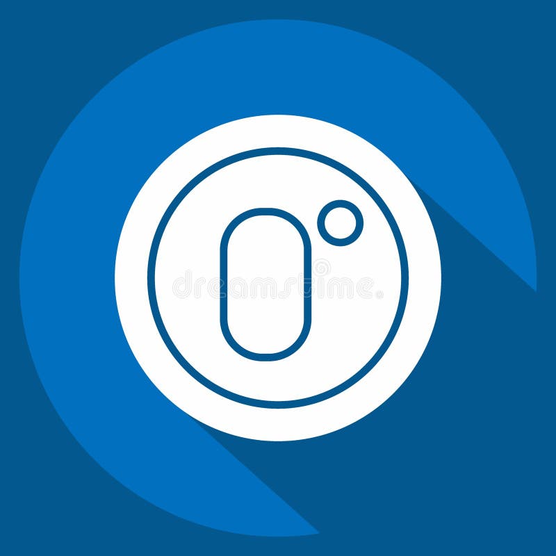 Icon Zero Point. Related To Air Conditioning Symbol. Long Shadow Style ...