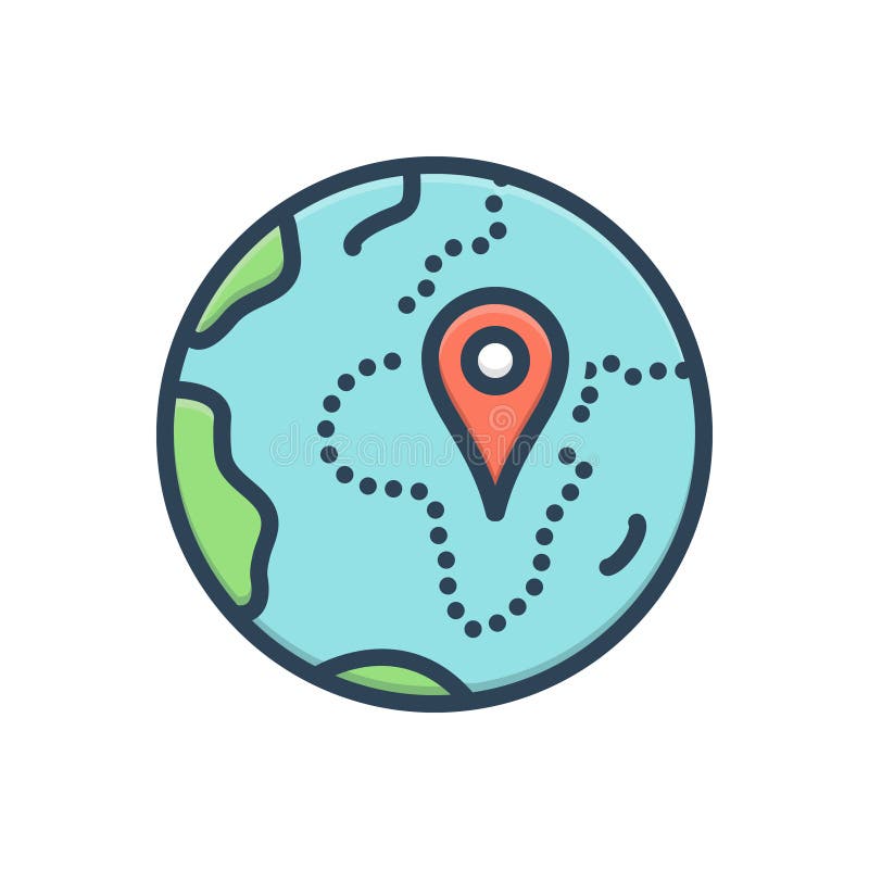 Color Illustration Icon for Zone, Area and Sector Stock Illustration ...