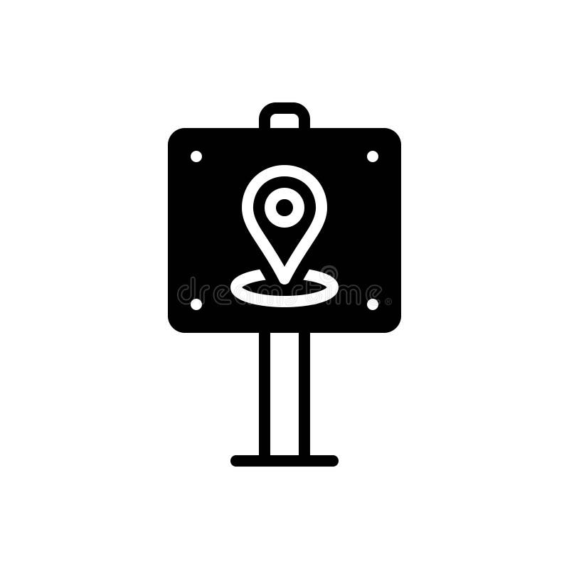 Black Solid Icon for Zone, Field and Region Stock Vector - Illustration ...