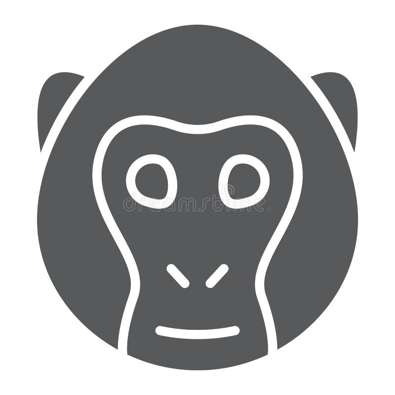 Icona Della Linea Scimmia E Del Glifo, Zoo E Africa, Segno Animale ...