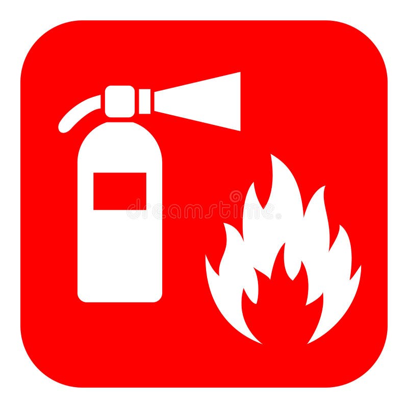 Segno Antincendio Di Vettore Del Nero Dell'icona Con L'illustrazione ...