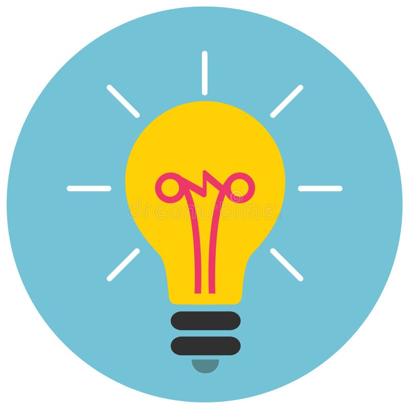 Icona astuta di idee illustrazione vettoriale. Illustrazione di rosso ...