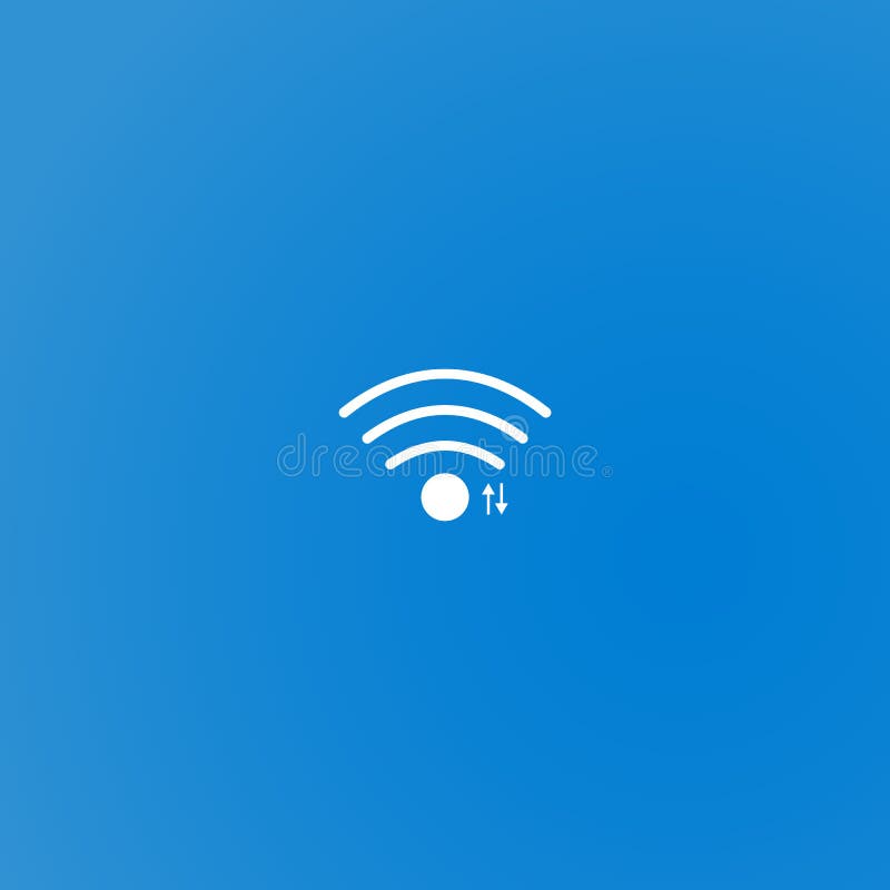 Icona Bianca Semplice Di Wifi Illustrazione Vettoriale - Illustrazione ...