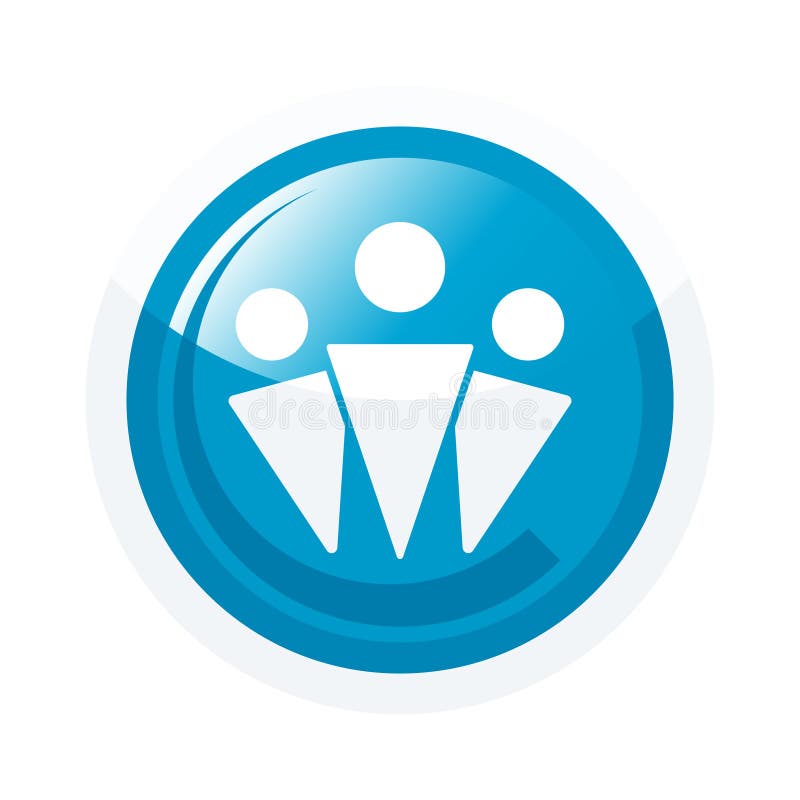 Icona di partnership blu illustrazione vettoriale. Illustrazione di ...