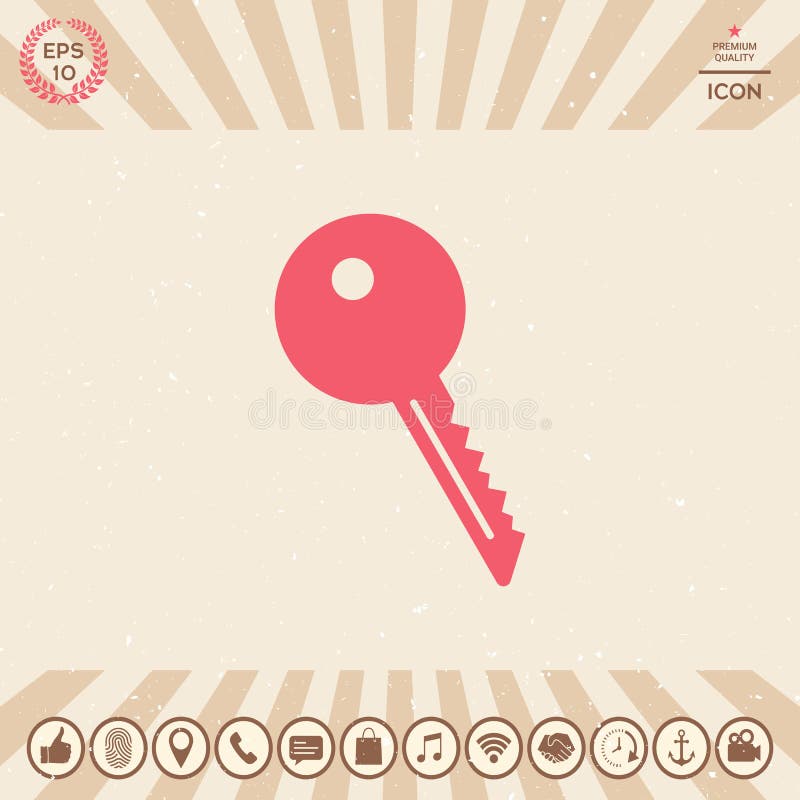 Icona chiave di simbolo illustrazione vettoriale. Illustrazione di ...