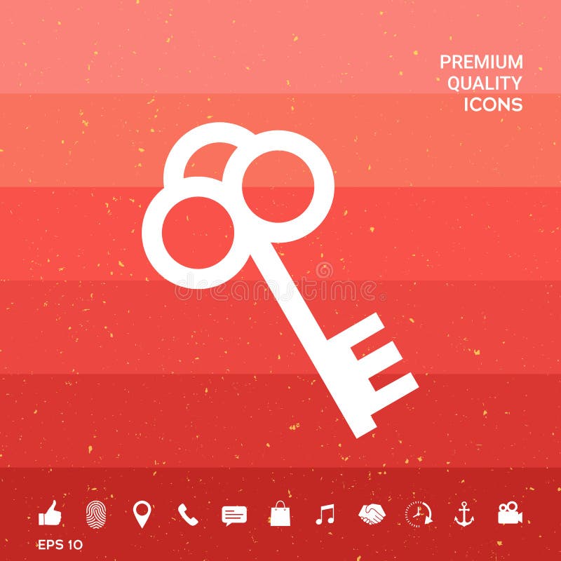 Icona chiave di simbolo illustrazione vettoriale. Illustrazione di ...