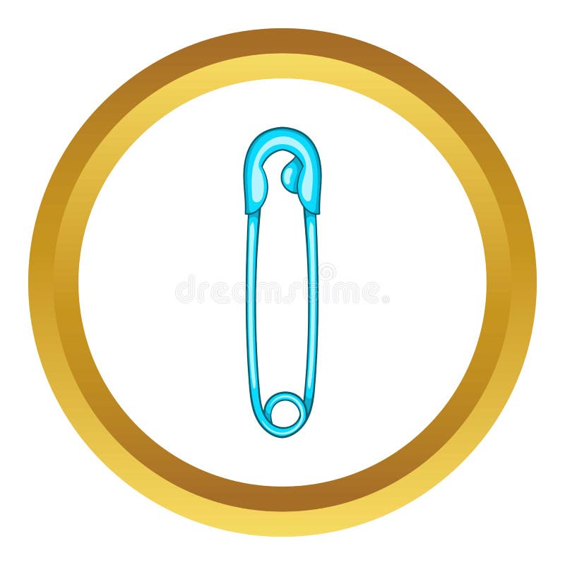 Icona Chiusa Della Spilla Di Sicurezza, Stile Del Fumetto Illustrazione ...