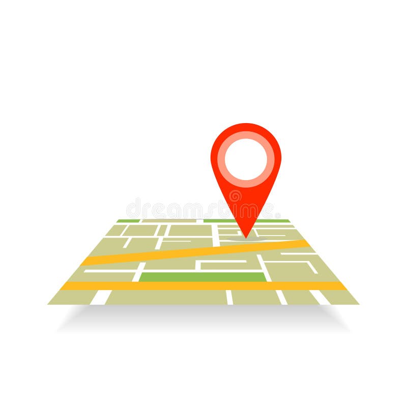 Icona colorata della mappa illustrazione vettoriale. Illustrazione di ...
