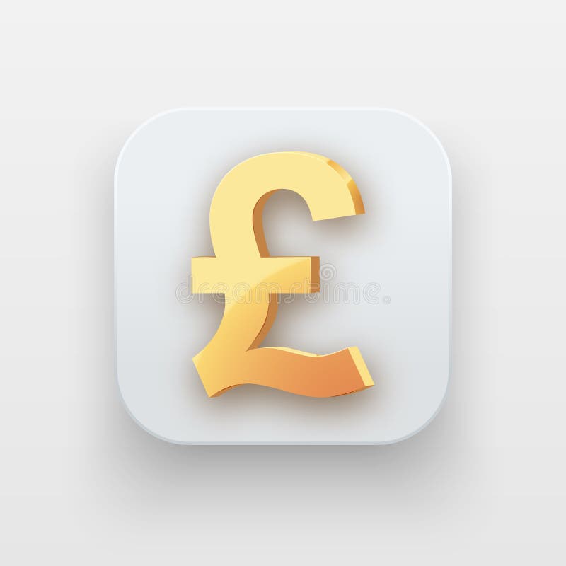 Icona Dei Soldi Simbolo Della Libbra Dell'oro Illustrazione Vettoriale ...