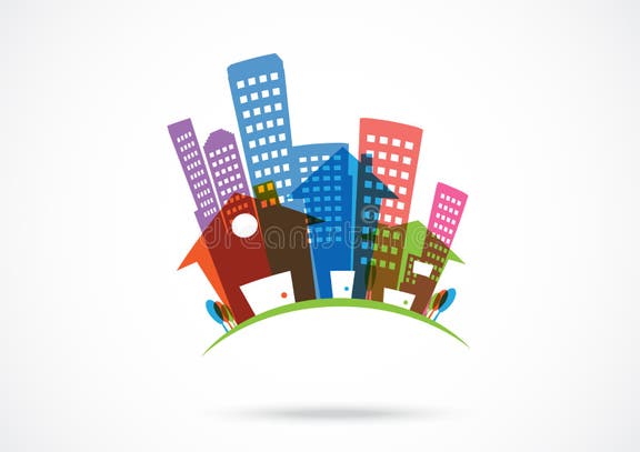 Icona del bene immobile illustrazione vettoriale. Illustrazione di ...