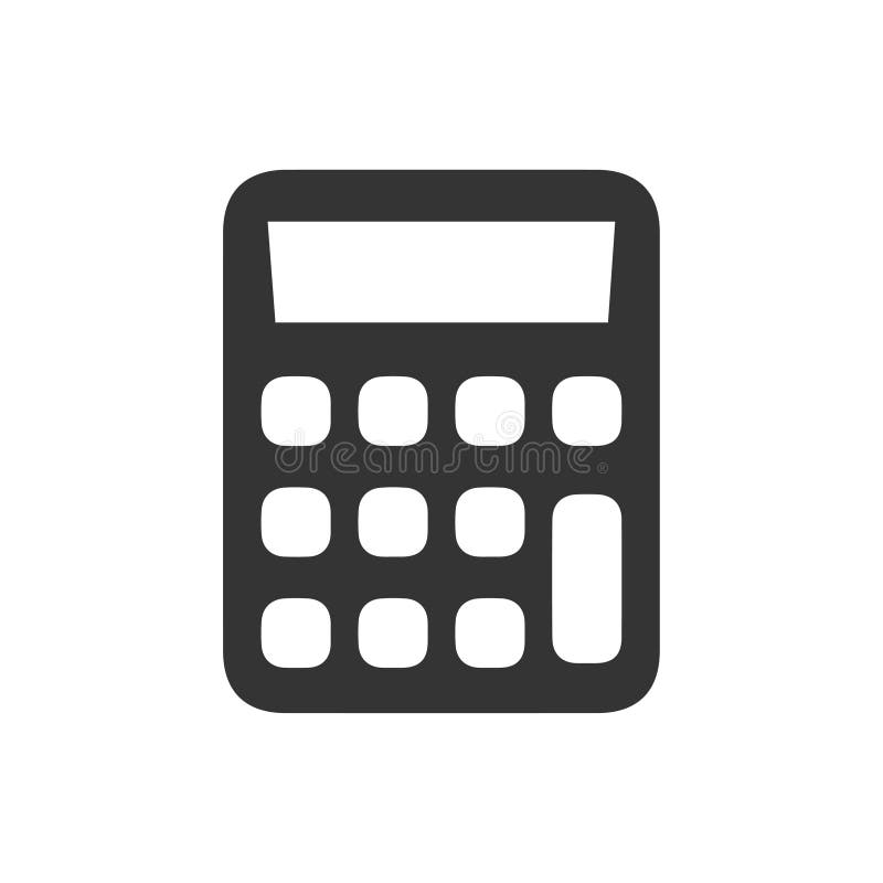 Icona Calcolatrice Matematica Illustrazione Vettoriale - Illustrazione ...