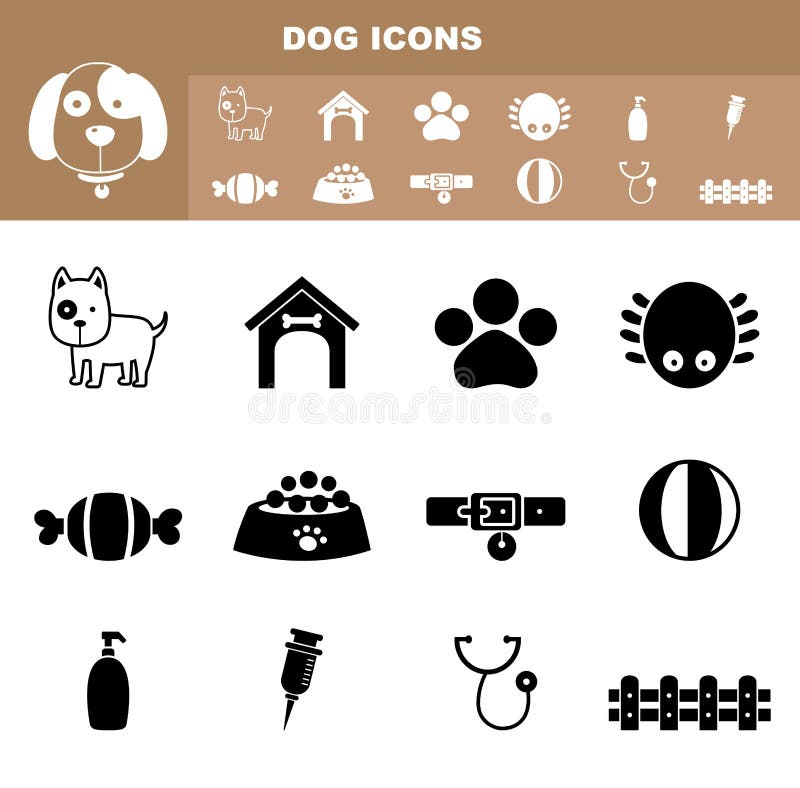 Icona del cane illustrazione vettoriale. Illustrazione di nazionale ...