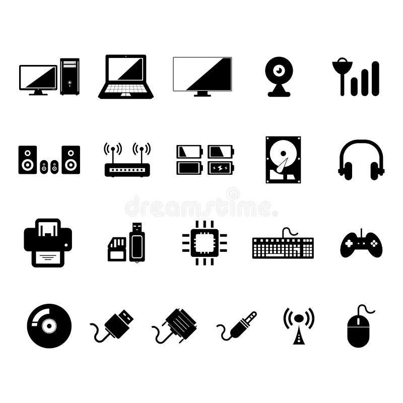 Icona del computer illustrazione vettoriale. Illustrazione di tavolo ...