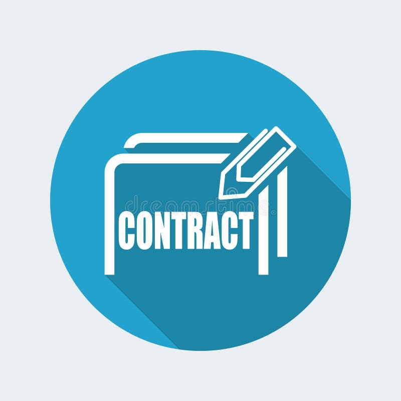 Icona del contratto illustrazione vettoriale. Illustrazione di ...