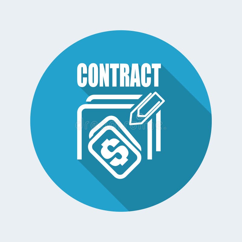 Icona del contratto illustrazione vettoriale. Illustrazione di ...