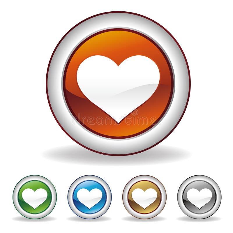 Icona del cuore di vettore illustrazione vettoriale. Illustrazione di ...