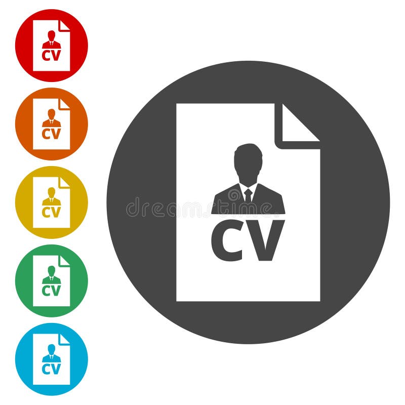 Icona Di Combinazione Per Cv, Curriculum E Modello Illustrazione ...