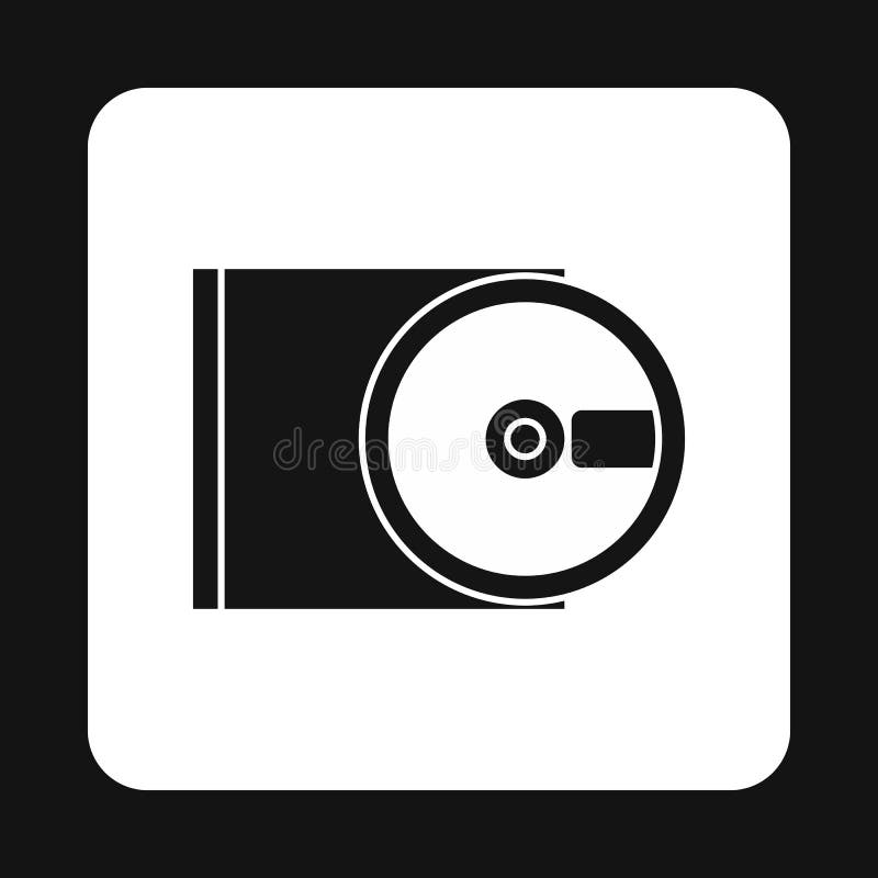 Icona Del Disco E Di CD-ROM, Stile Semplice Illustrazione Vettoriale ...