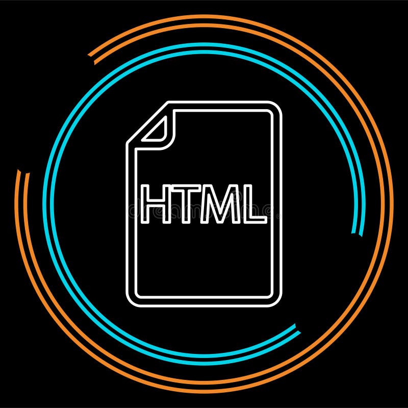 Icona Del Documento Del HTML Di Download - Formato Di File Di Vettore Illustrazione Vettoriale ...