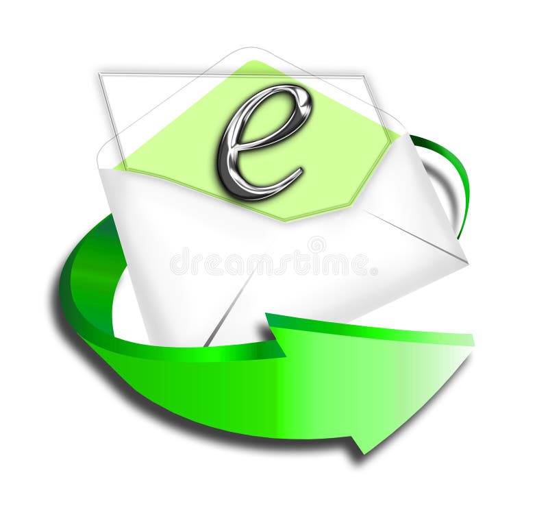 Icona Del Email Con La Freccia Illustrazione di Stock - Illustrazione ...