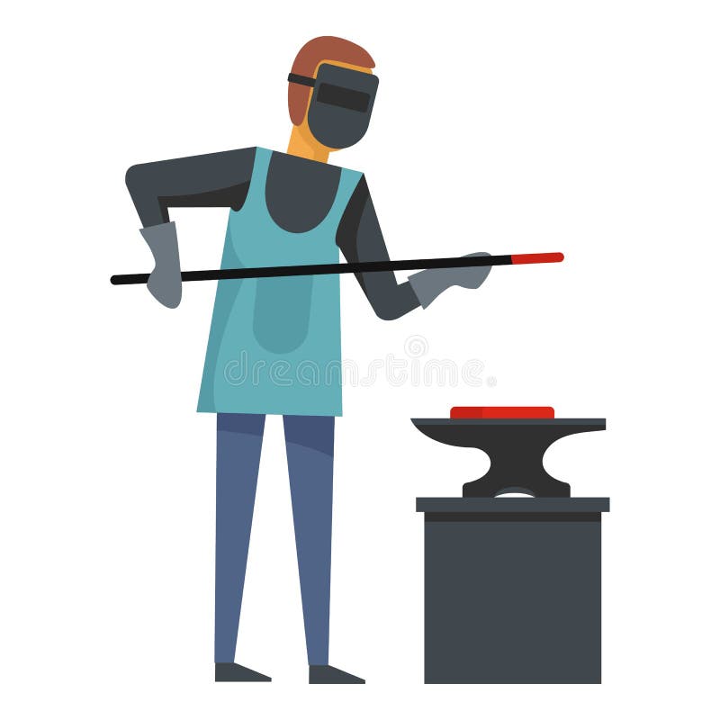 Icona Del Fabbro Dell'uomo, Stile Piano Illustrazione Vettoriale ...