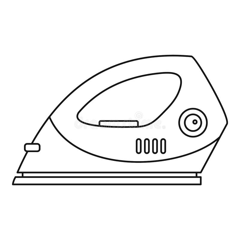 Icona Del Ferro Da Stiro, Stile Del Profilo Illustrazione di Stock ...