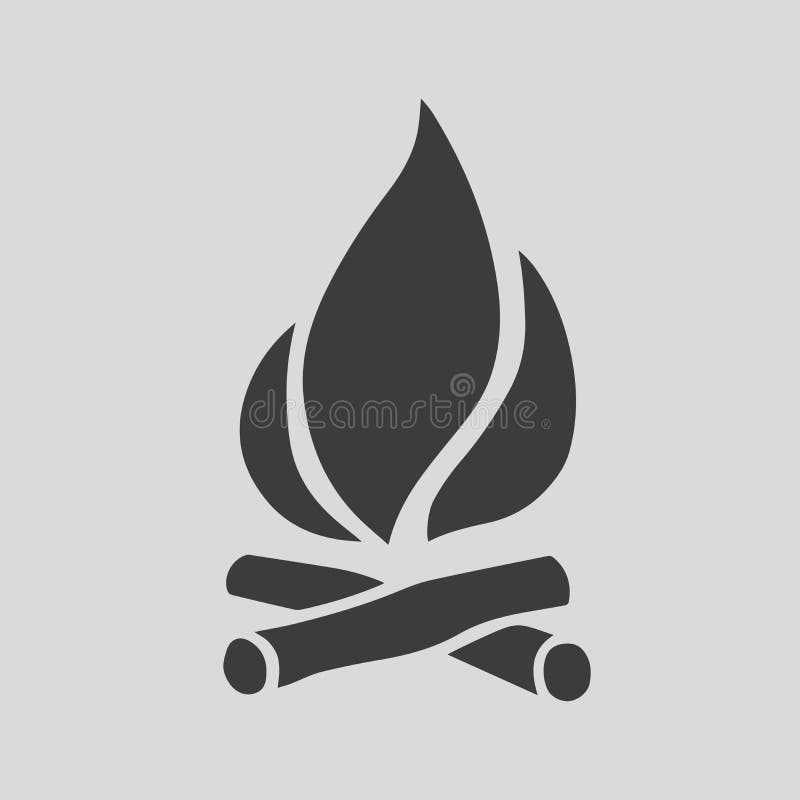 Icona Del Fuoco - Illustrazione Illustrazione di Stock - Illustrazione ...