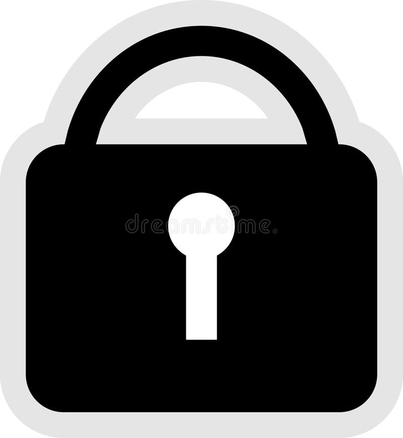 Icona del lucchetto illustrazione vettoriale. Illustrazione di ...