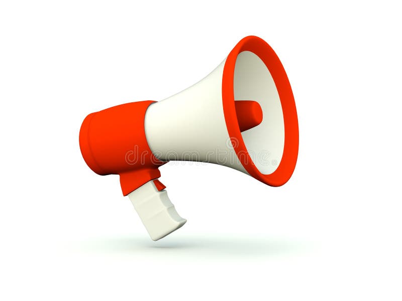 Icona Megafono Su Sfondo Bianco Illustrazione di Stock - Illustrazione ...