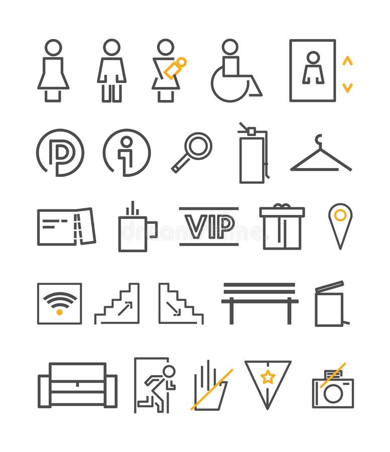 Icona Del Museo Ed Insieme Del Pittogramma Illustrazione di Stock ...