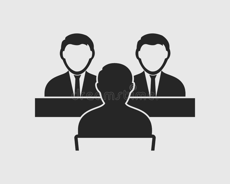 Icona Della Linea Del Pannello Interviste. Illustrazione Vettoriale ...