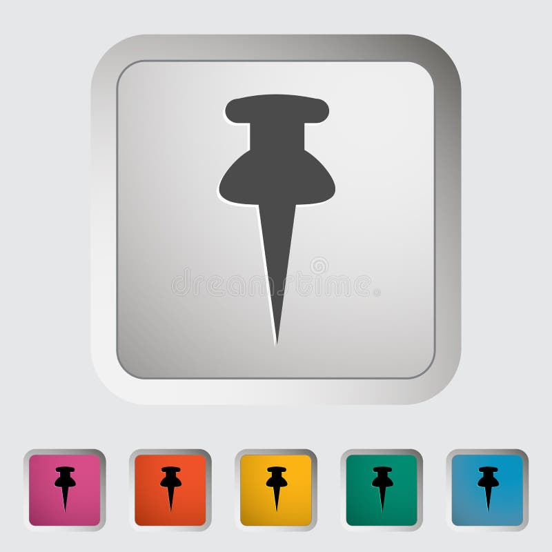 Icona Del Perno Della Mappa Singola Illustrazione Vettoriale ...