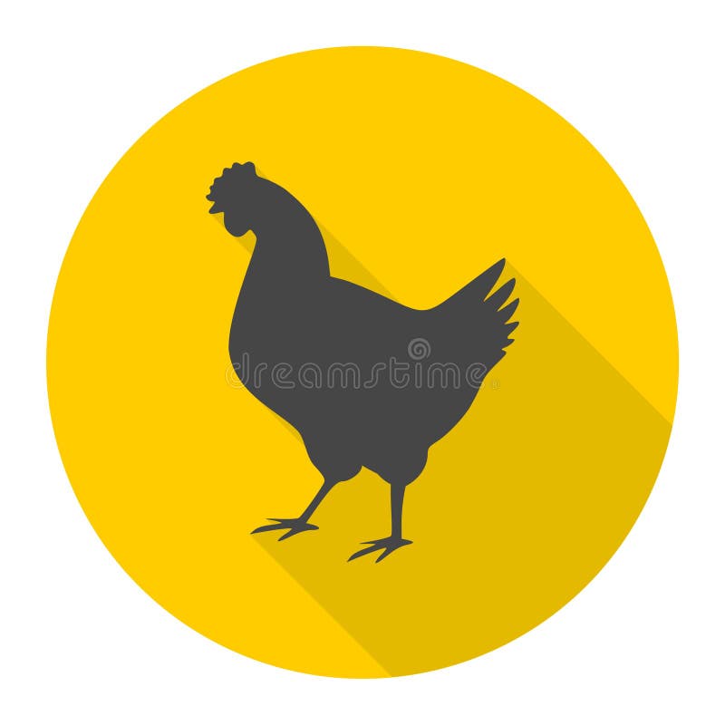Logo Gallina Nera, Icona a Forma Di Gallina Illustrazione Vettoriale ...