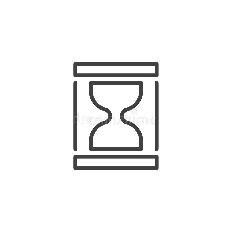 Icona Del Profilo Della Clessidra Illustrazione Vettoriale ...