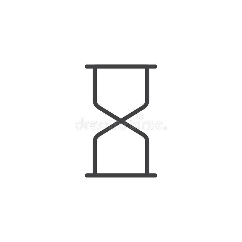 Icona Del Profilo Della Clessidra Illustrazione Vettoriale ...