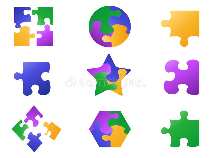 Icona del puzzle di colore illustrazione vettoriale. Illustrazione di ...