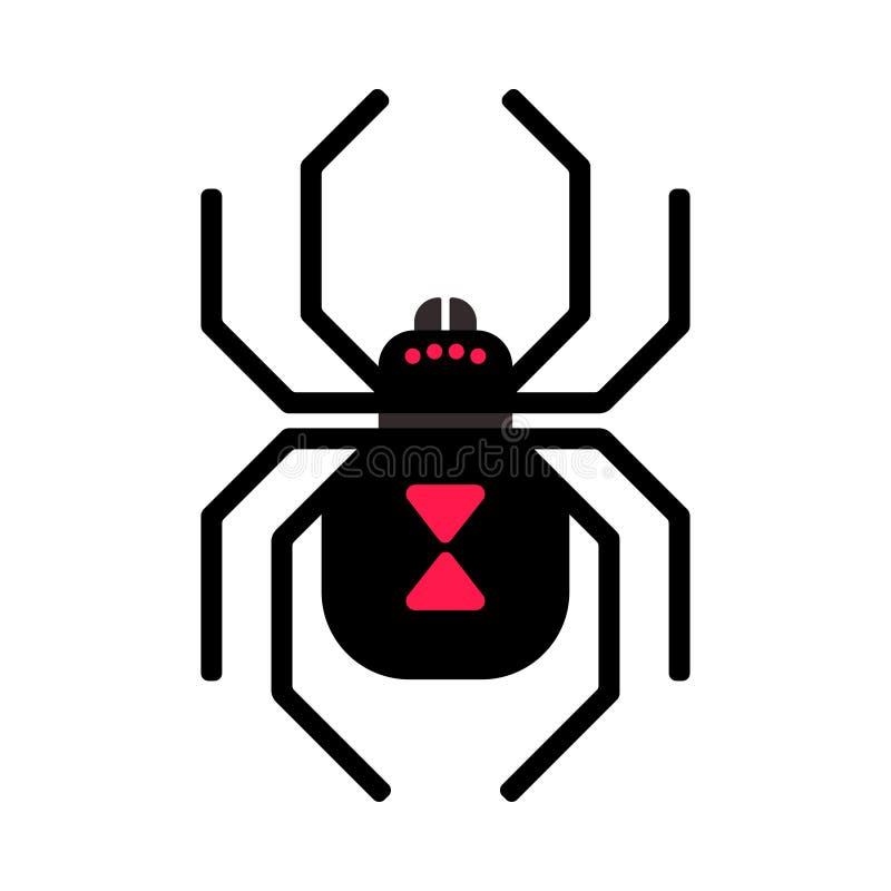 Icona Del Ragno Della Vedova Nera Illustrazione Vettoriale ...
