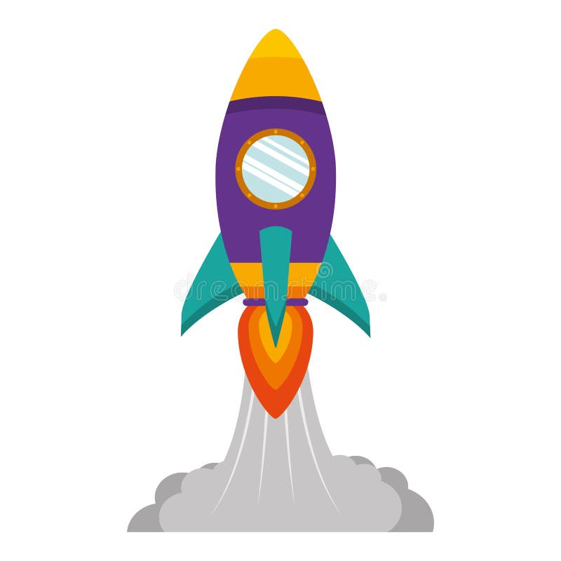 Icona del razzo di spazio illustrazione vettoriale. Illustrazione di ...