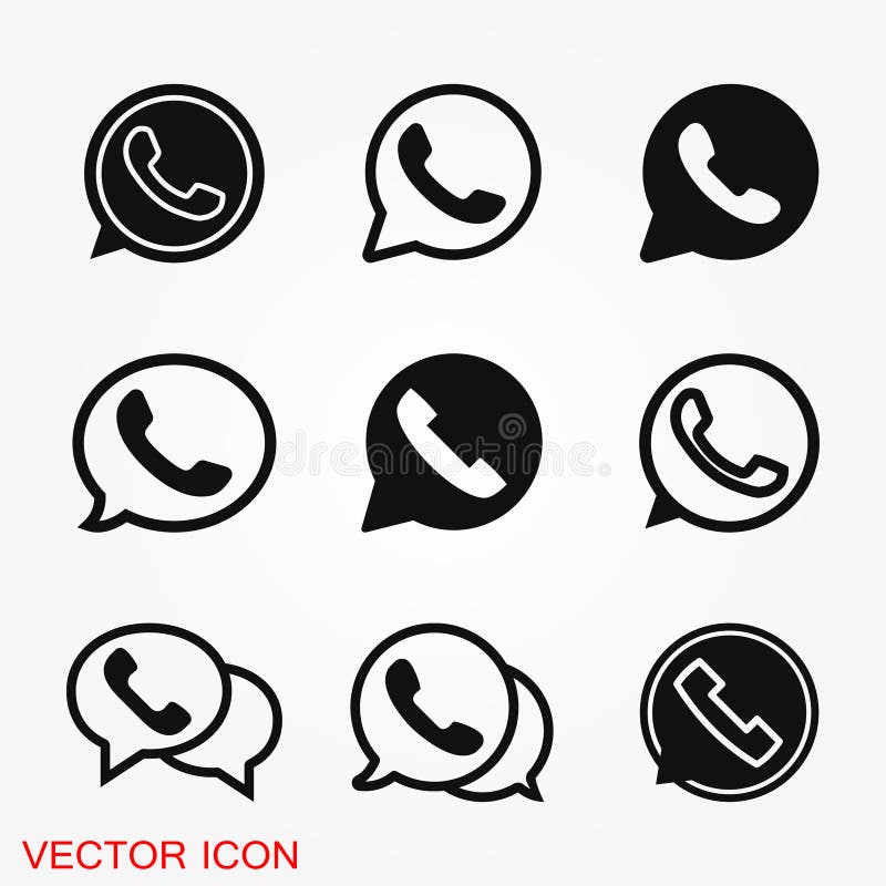 Icona Del Telefono, Simbolo Del Segno Di Vettore Dell'icona Di Whatsapp ... Icona Del Telefono, Simbolo Del Segno Di Vettore Dell'icona Di Whatsapp ...