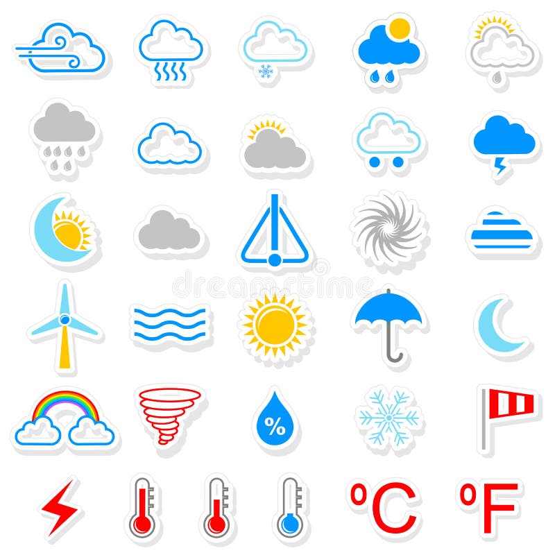 Icona Meteo illustrazione vettoriale. Illustrazione di stagione - 38596157