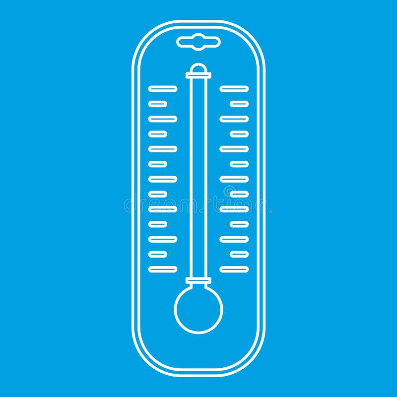 Icona Del Termometro, Stile Del Profilo Illustrazione Vettoriale ...