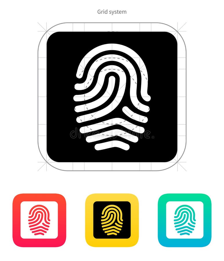 Tipo Icona Del Ciclo Dell'impronta Digitale. Illustrazione Vettoriale ...