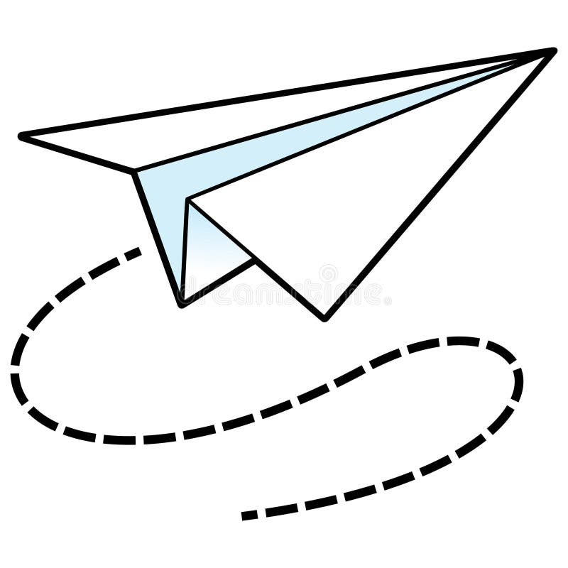 Icona Dell'aeroplano Di Carta Illustrazione Vettoriale - Illustrazione ...