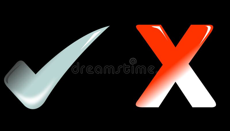 Icona Di Completato E Annulla Illustrazione di Stock - Illustrazione di ...