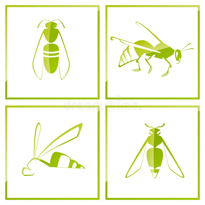 Icona dell'ape illustrazione vettoriale. Illustrazione di animale ...