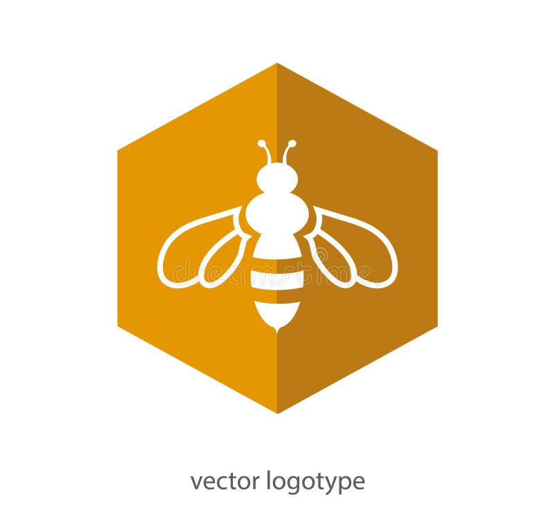 Icona Del Segno Dell'ape Ape Mellifica O Simbolo Di Api Illustrazione ...