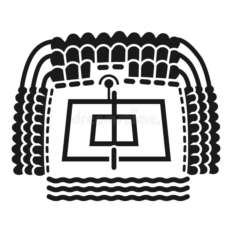 Icona Dell'arena Di Beach Volley, Stile Semplice Illustrazione ...