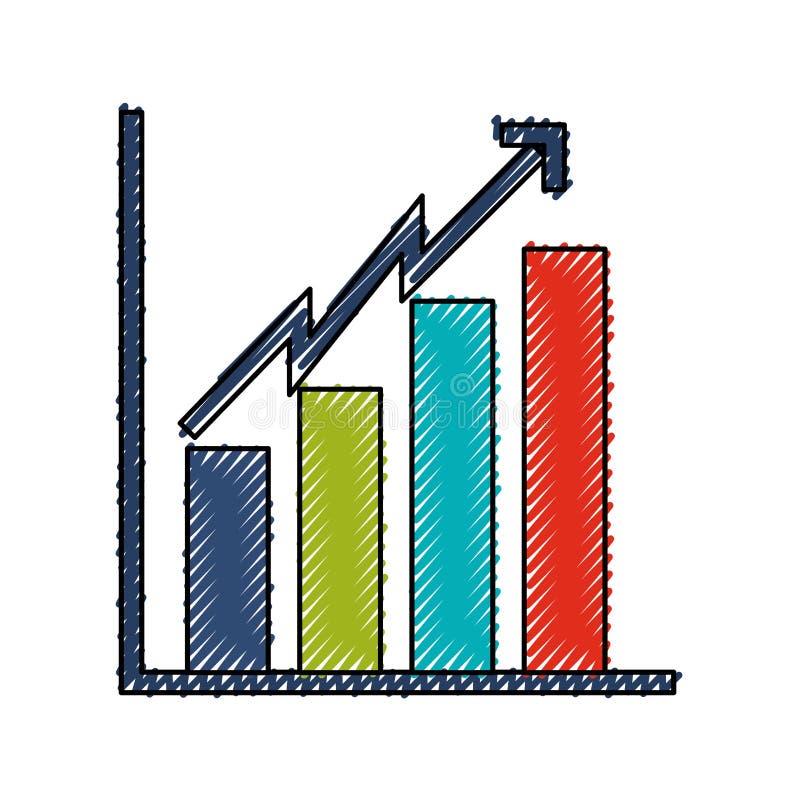Icona Dell'istogramma Dello Scarabocchio Illustrazione Vettoriale ...